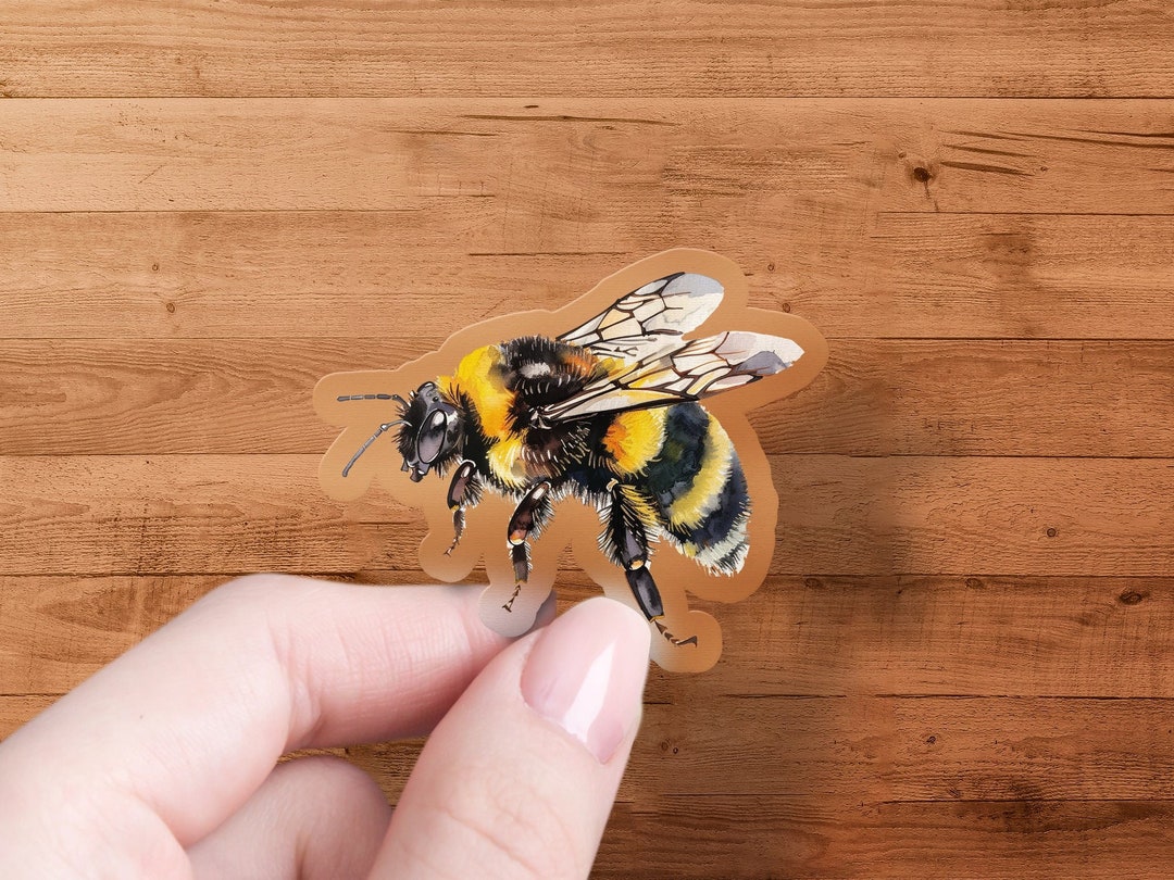 Bumblebee Sticker, Vibrant Wildlife Decal, Nature-inspired Laptop ...
