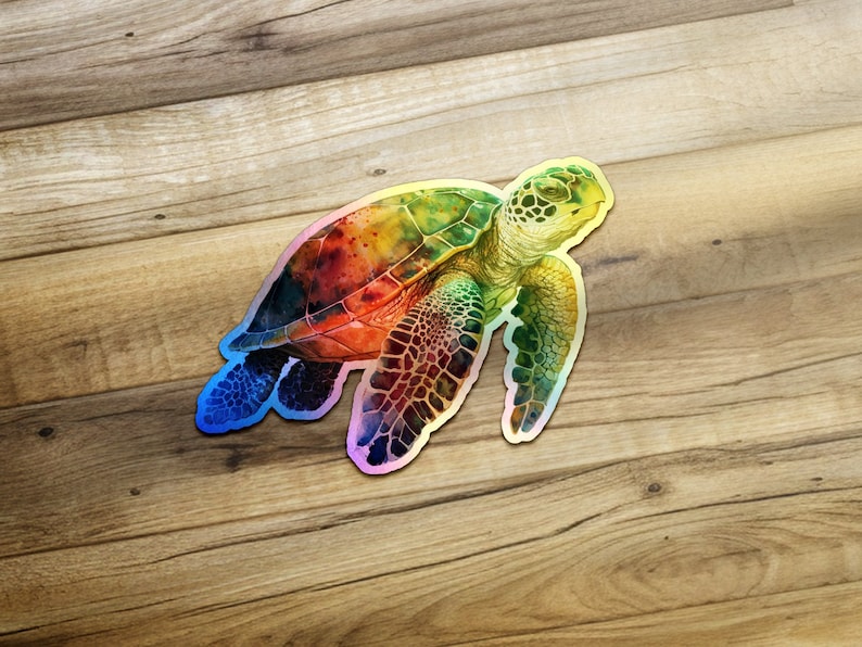 Sea Turtle Sticker, Turtle Decal, Sea Life Gifts, Ocean Vinyl Decal ...