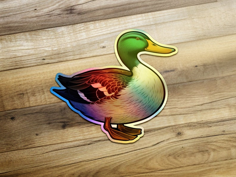 Mallard Duck Sticker, Bird Watcher Decal, Laptop, Car Window Decal ...