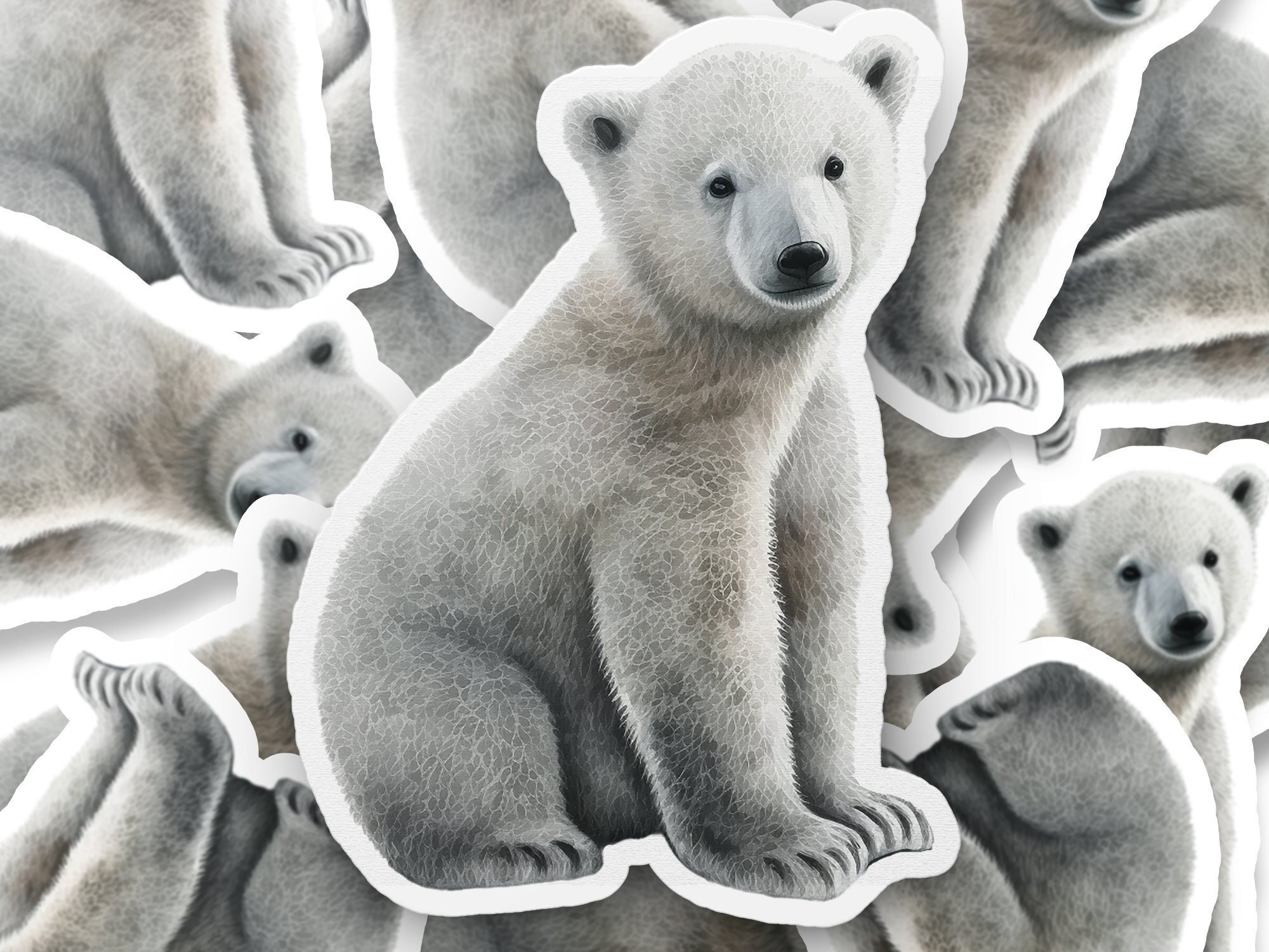 Polar Bear Sticker Vinyl Decal Car Decal Laptop Sticker - Etsy