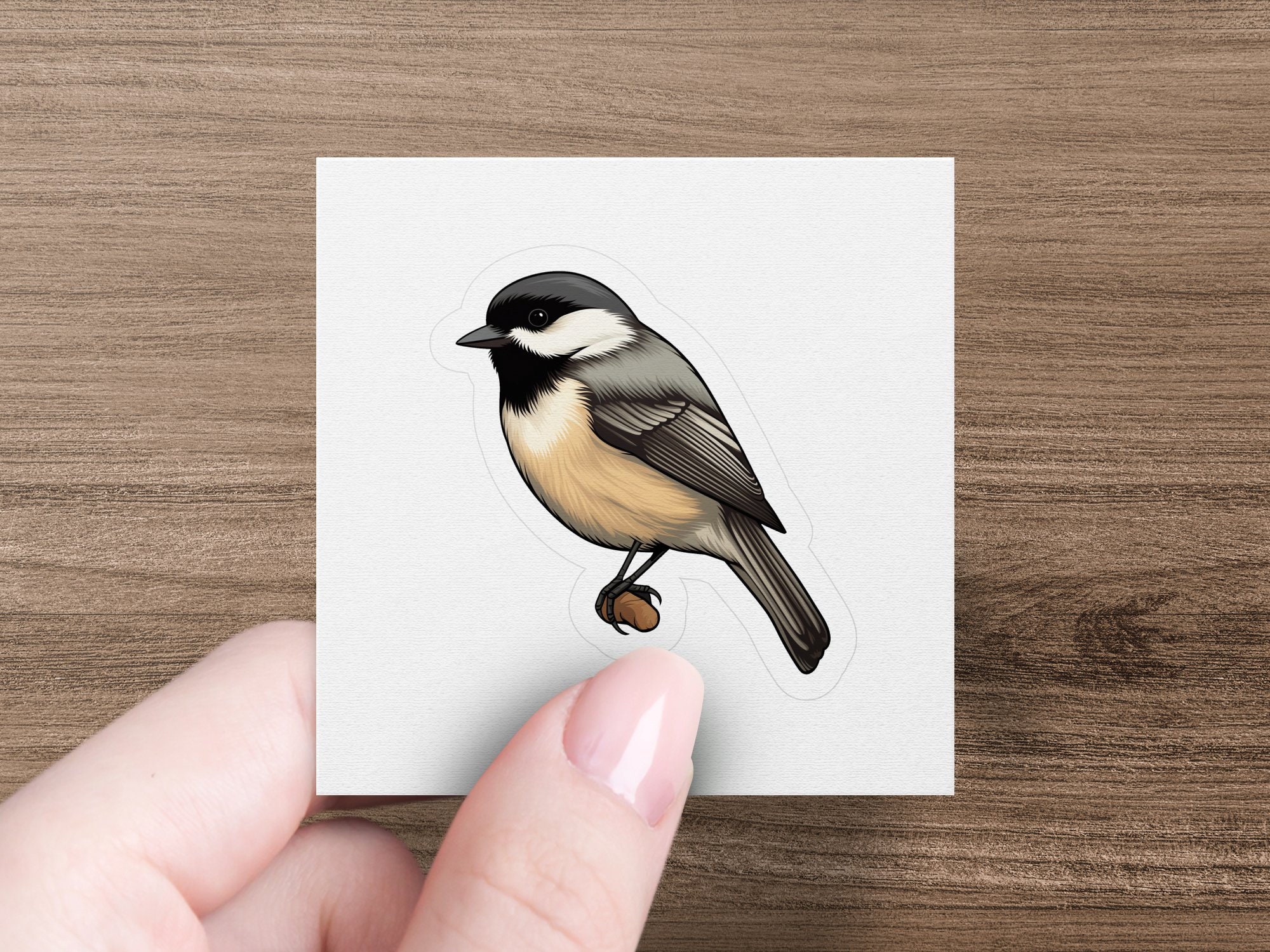 Black-capped Chickadee Sticker, Bird Watcher Decal, Laptop, Window ...