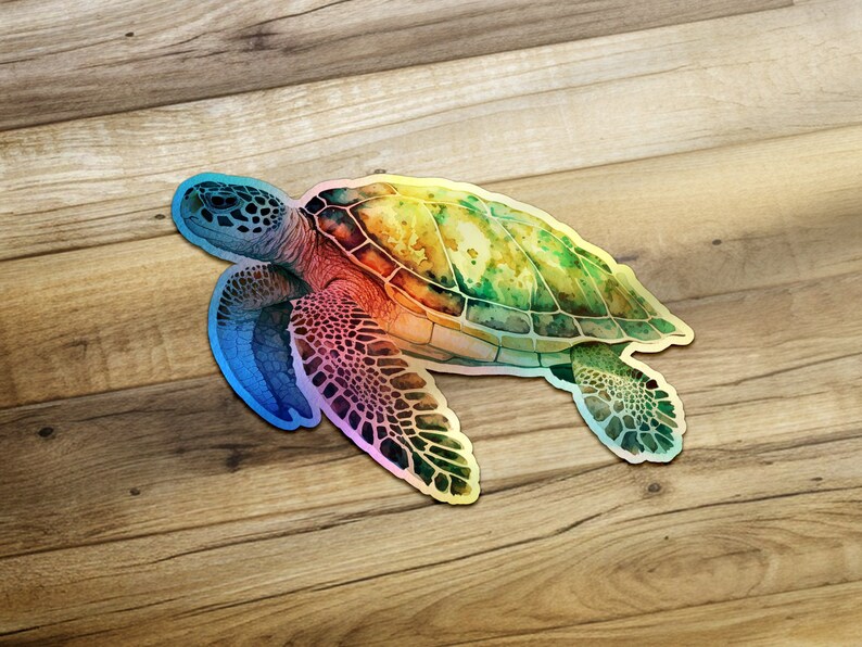 Sea Turtle Sticker, Ocean Sticker, Beach Sticker, Laptop Stickers ...