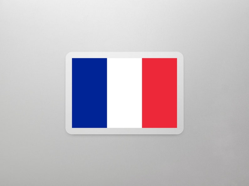 French Flag Sticker, Patriotic Decal, Laptop Sticker, France National ...