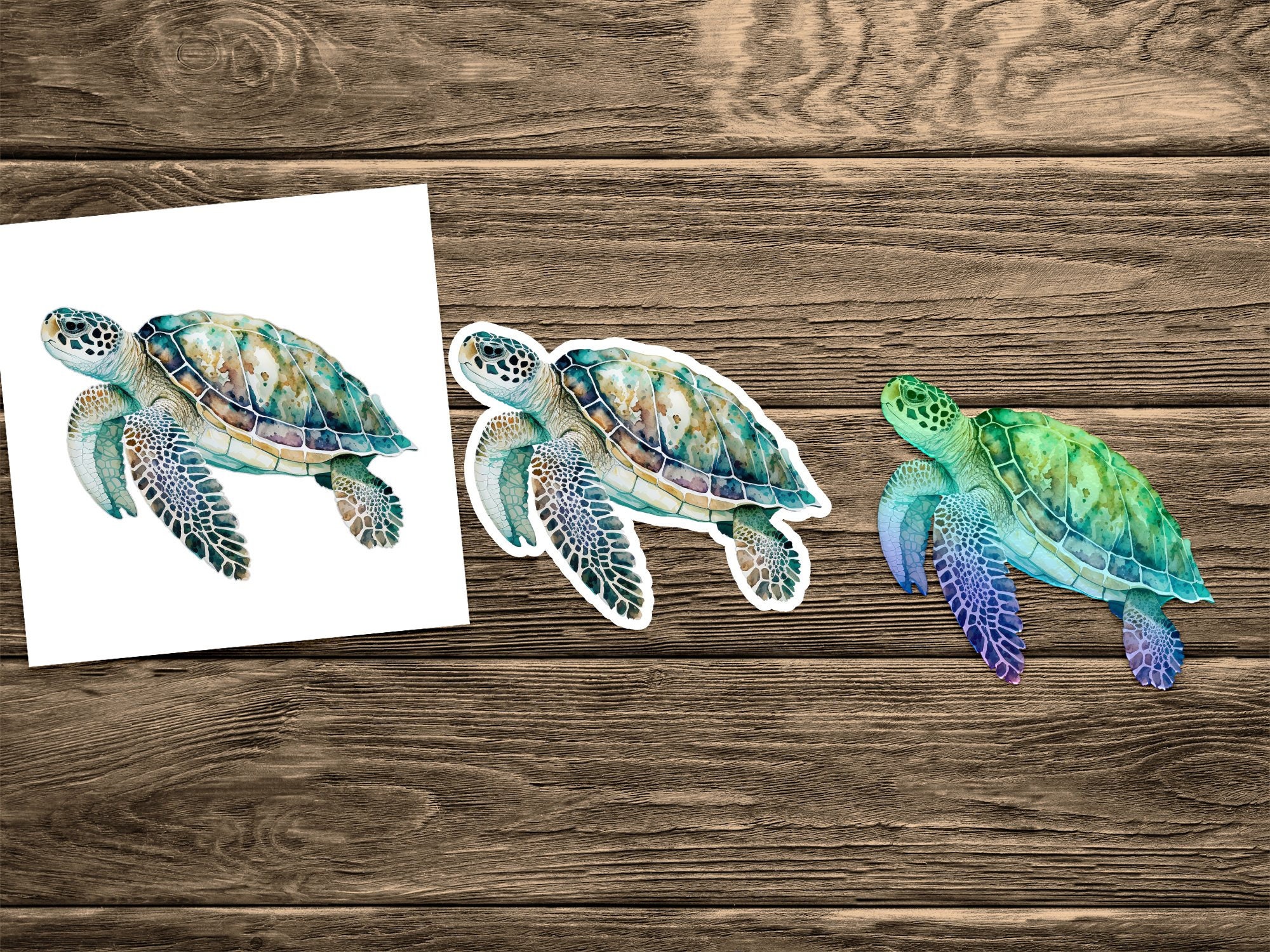 Sea Turtle Sticker, Ocean Sticker, Beach Sticker, Laptop Stickers ...