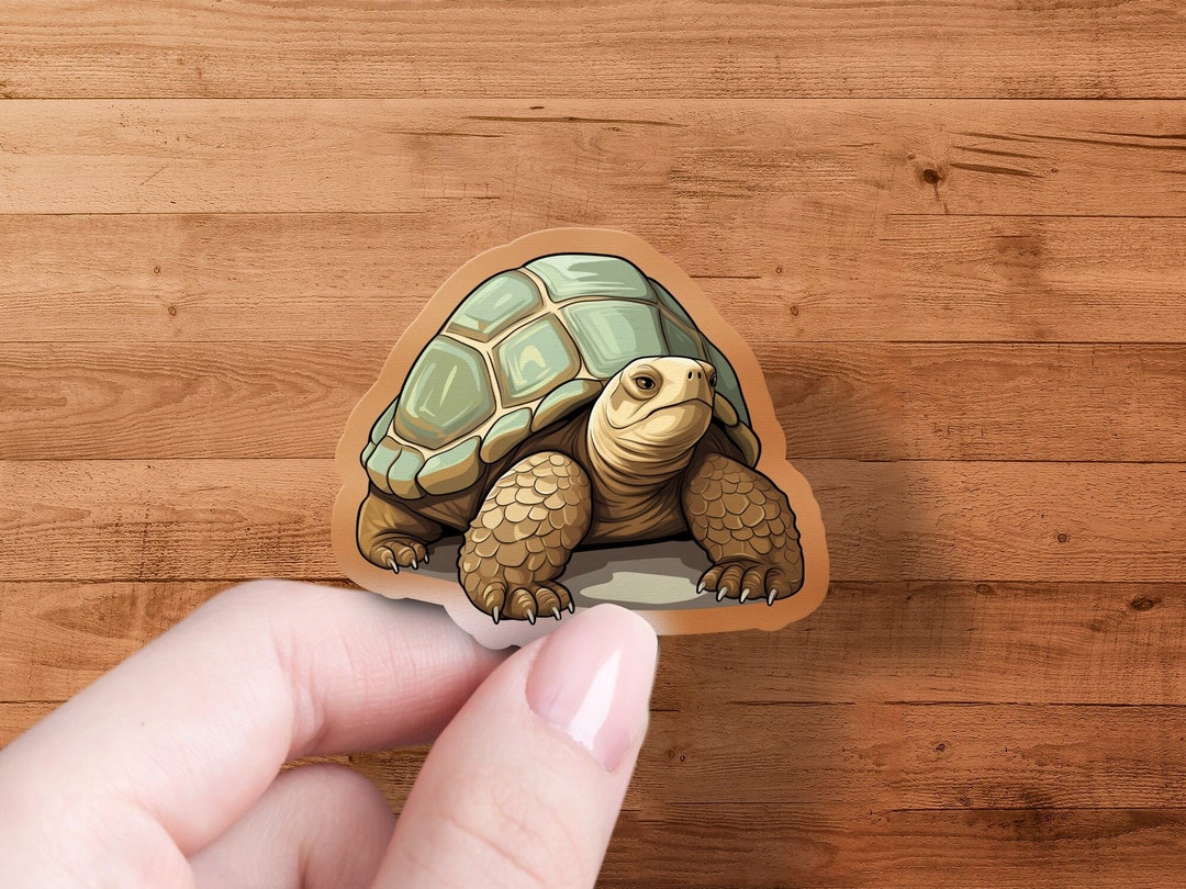 Galapagos Tortoise Sticker, Animal Decal, Laptop, Car Window Decal ...