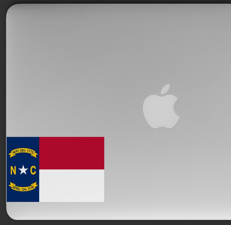 North Carolina State Flag Sticker, Vinyl Waterproof Decal, Laptop and ...