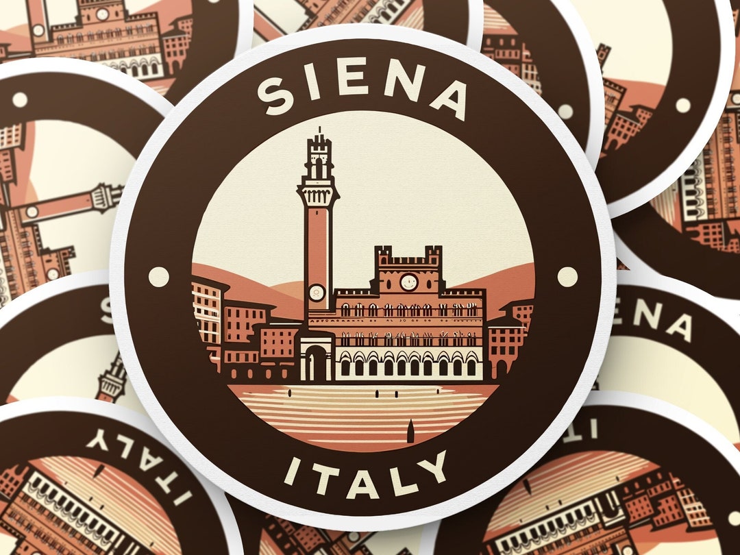 Siena Italy Sticker, Vintage Travel Decal Style, Laptop Decal, Italian ...