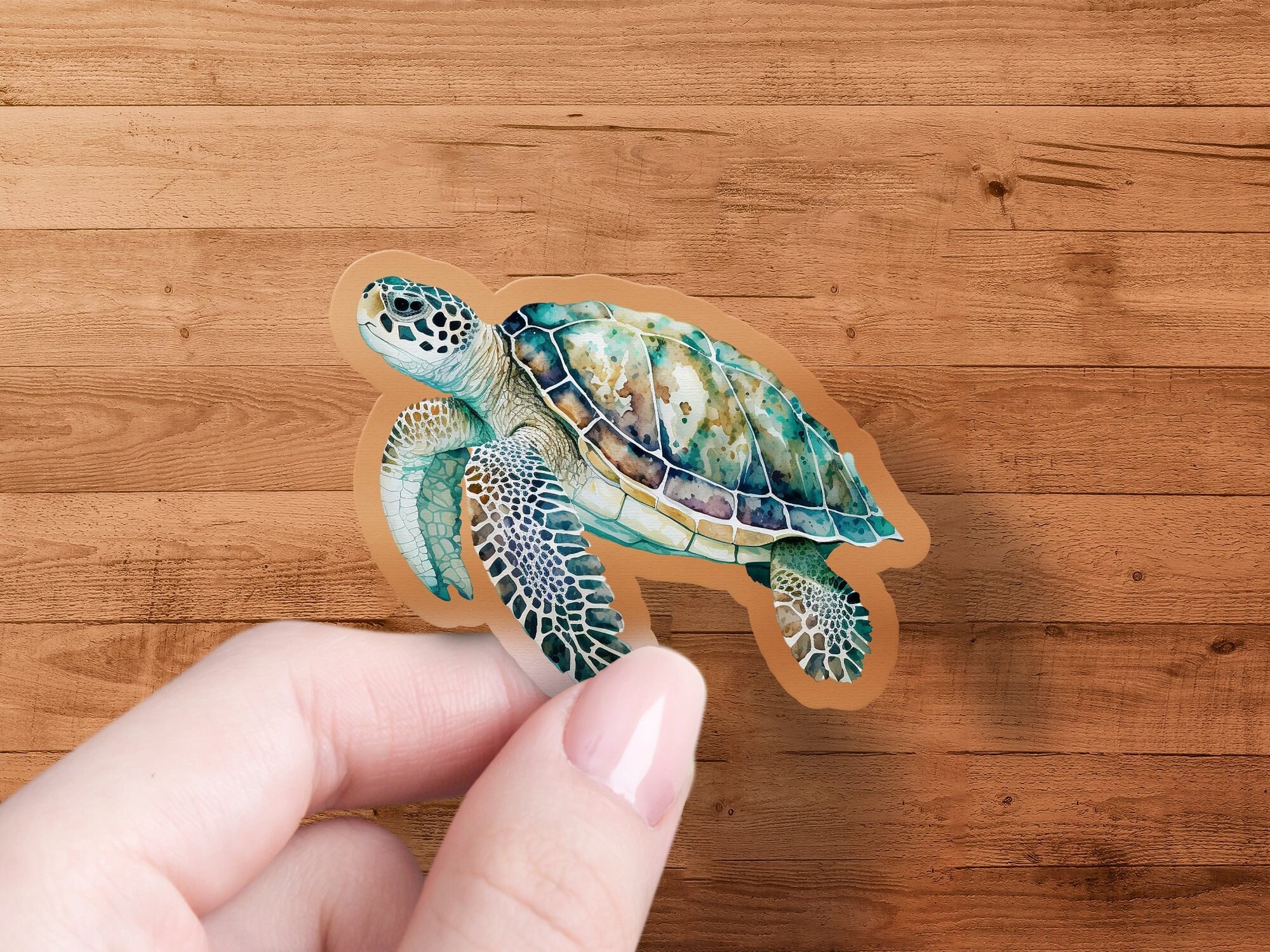 Sea Turtle Sticker, Ocean Sticker, Beach Sticker, Laptop Stickers ...