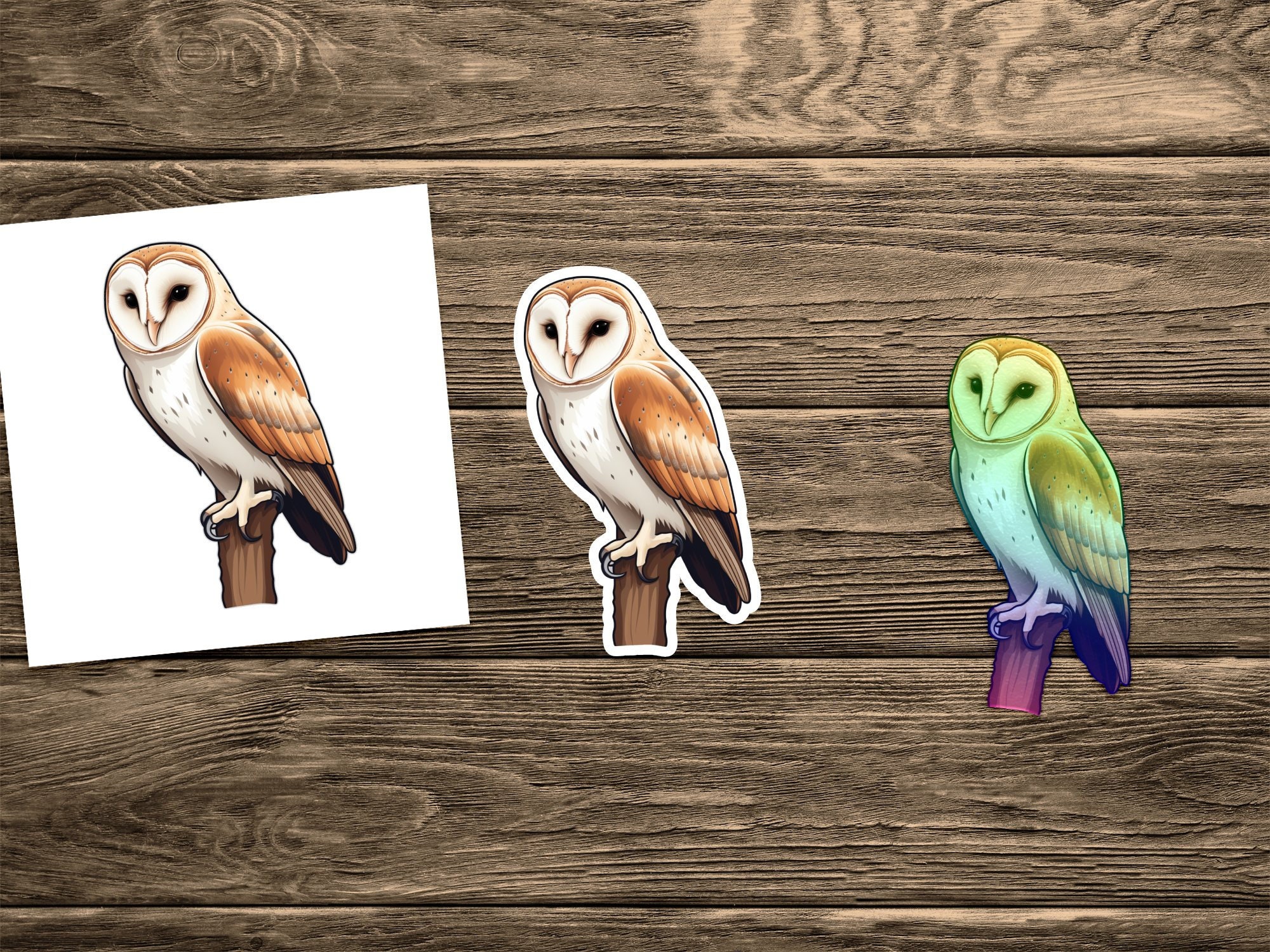 Barn Owl Sticker, Bird Watcher Decal, Laptop, Car Window Decal, Water ...
