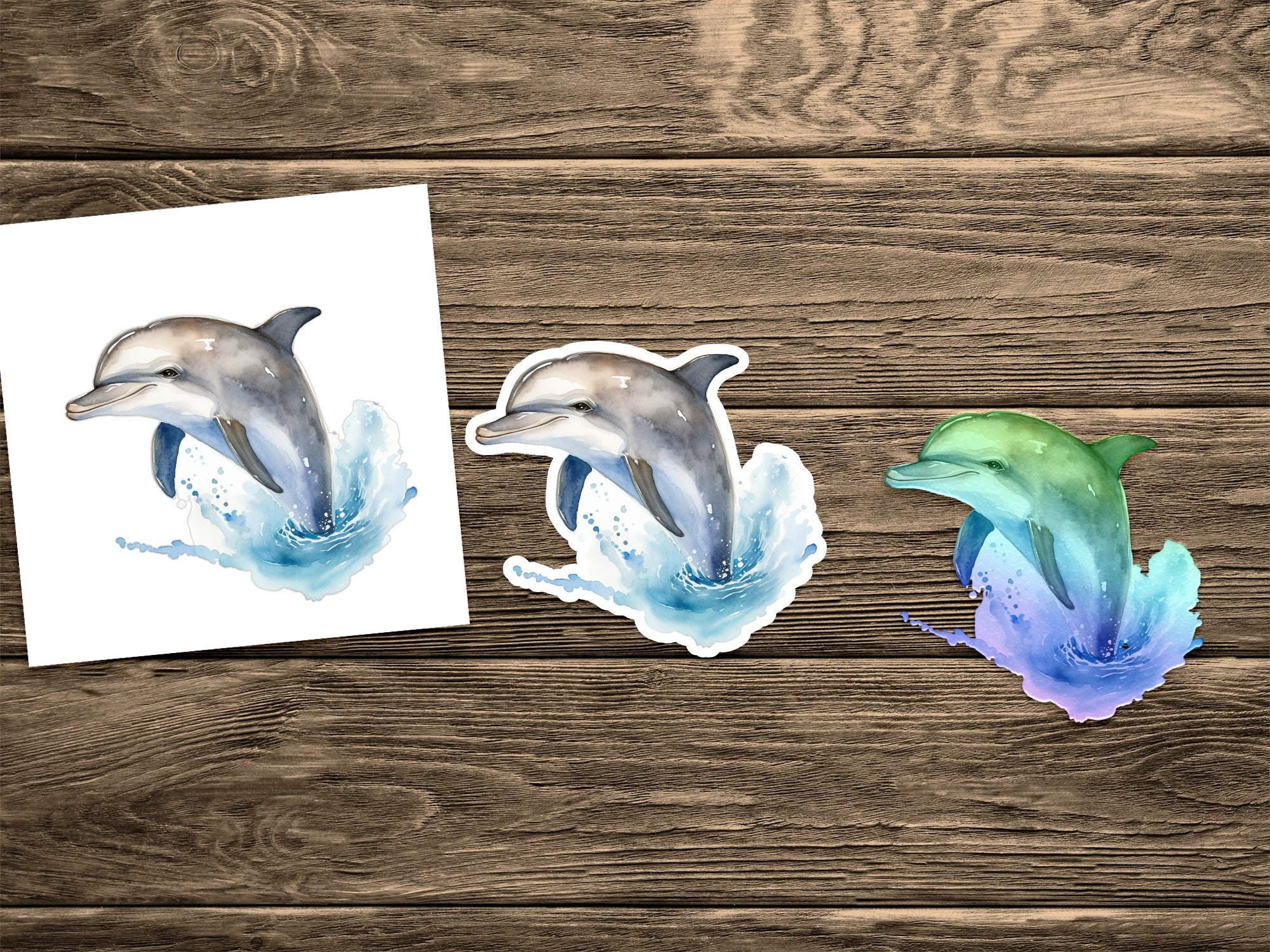 Dolphin Sticker, Vinyl Decal, Ocean Decal, Cute Dolphin Vinyl Sticker ...