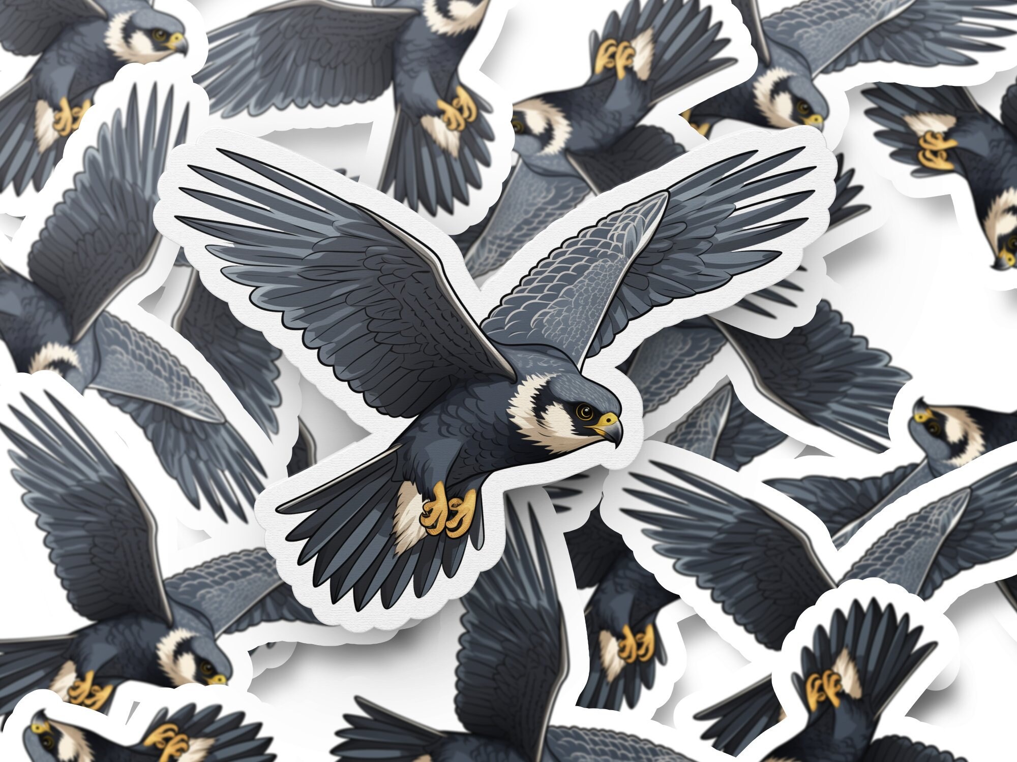 Peregrine Falcon Sticker, Bird Watcher Decal, Laptop, Car Window Decal ...