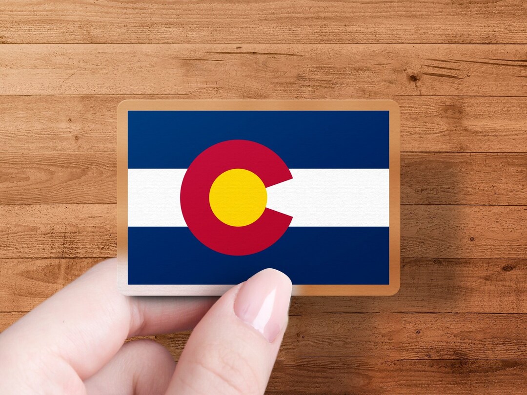 Colorado State Flag Sticker, Durable Vinyl Decal, Patriotic Laptop ...