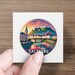 Vibrant Salzburg Austria Illustration Sticker, Travel Decal, Laptop ...
