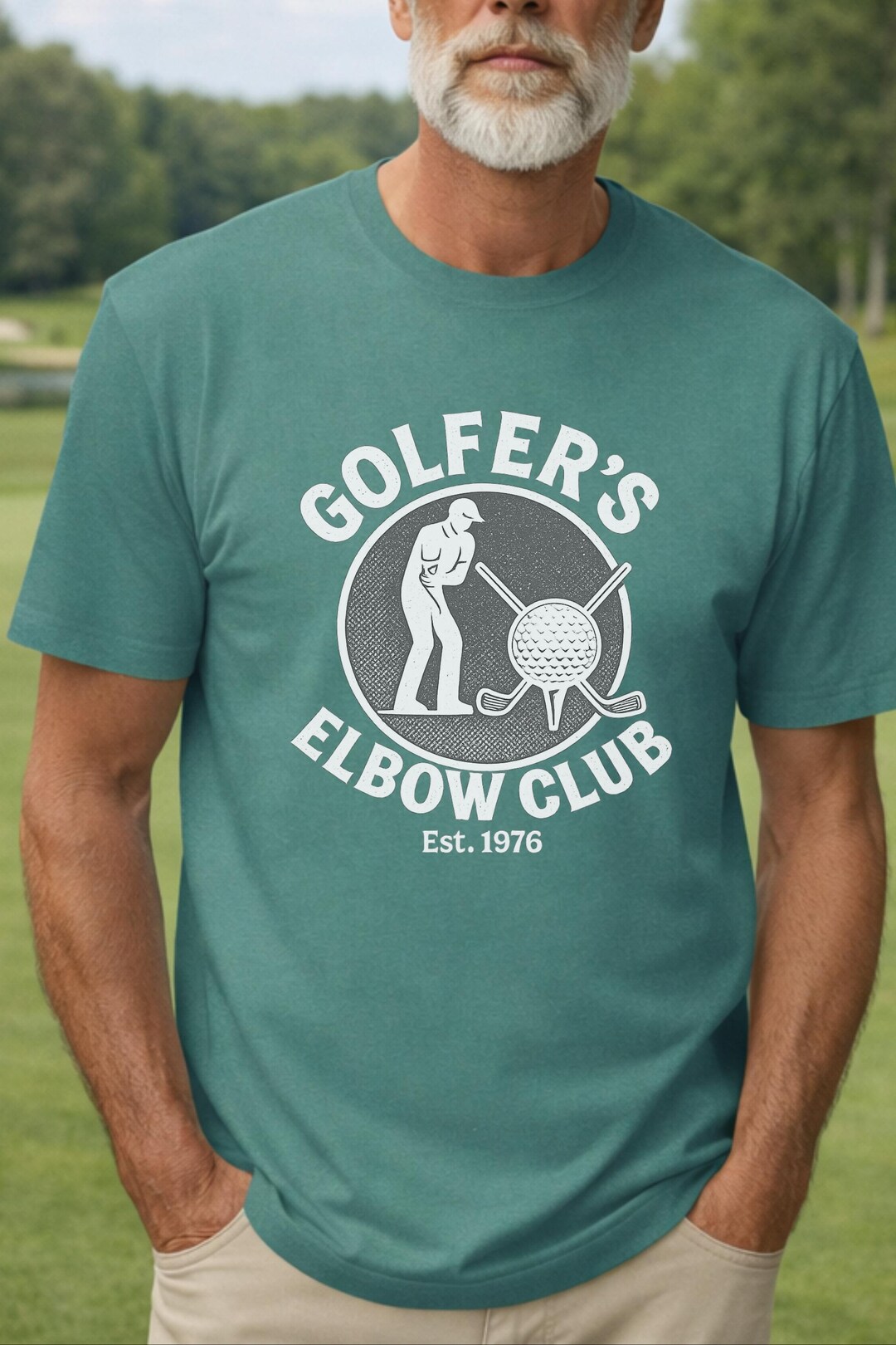 Golfers Elbow Club Shirt • Funny Golf Injury Tee • Vintage Golf T‑shirt ...