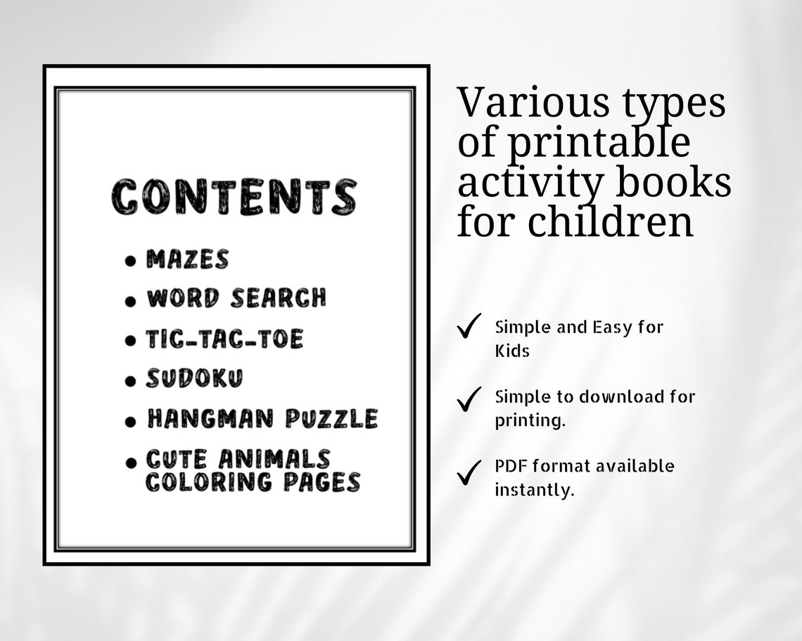 Puzzle Activity Book| Puzzle Brain Teaser| Fun Activity Book| for Kids ...