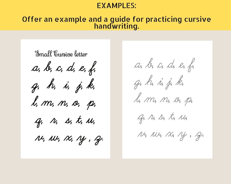 Printable Cursive Alphabet Letter Tracing Pages for Kids Handwriting ...