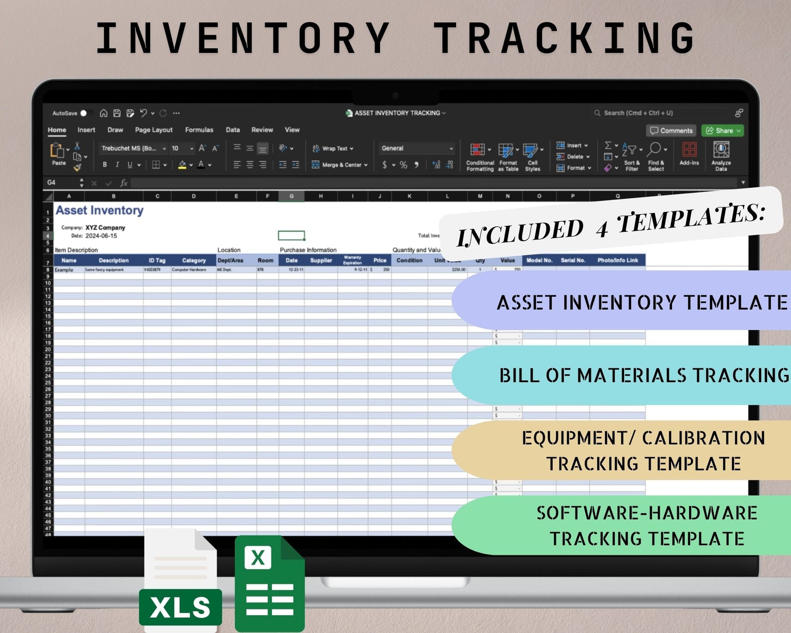 Inventory Tracker Template | Asset Inventory | Bill of Material ...