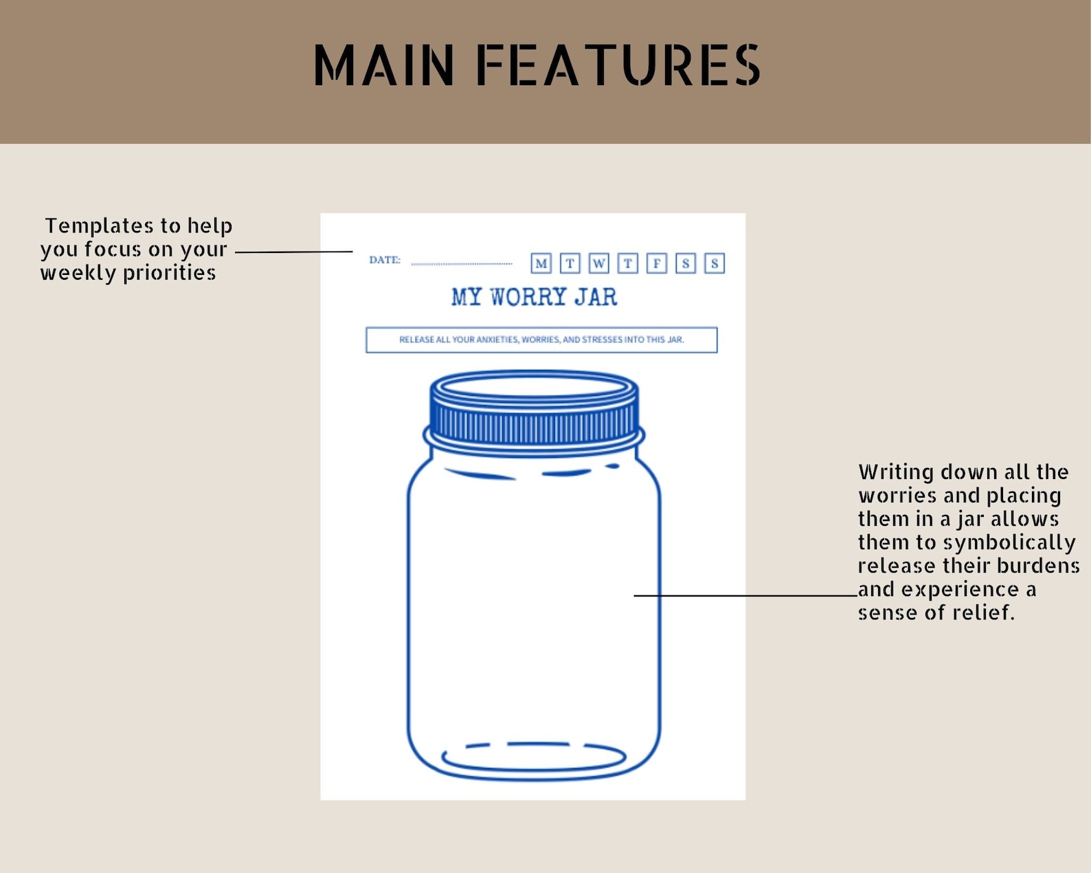 Worry Jar| Stress and Anxiety Relief| Depression Activity|printable ...