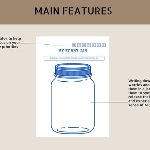 Worry Jar| Stress and Anxiety Relief| Depression Activity|printable ...
