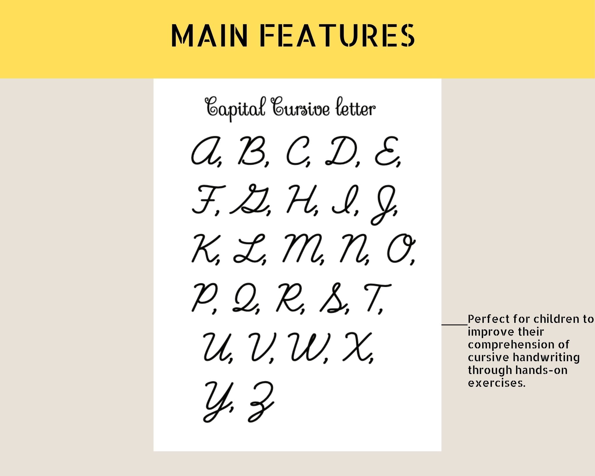 Printable Cursive Alphabet Letter Tracing Pages| for Kids | Handwriting ...