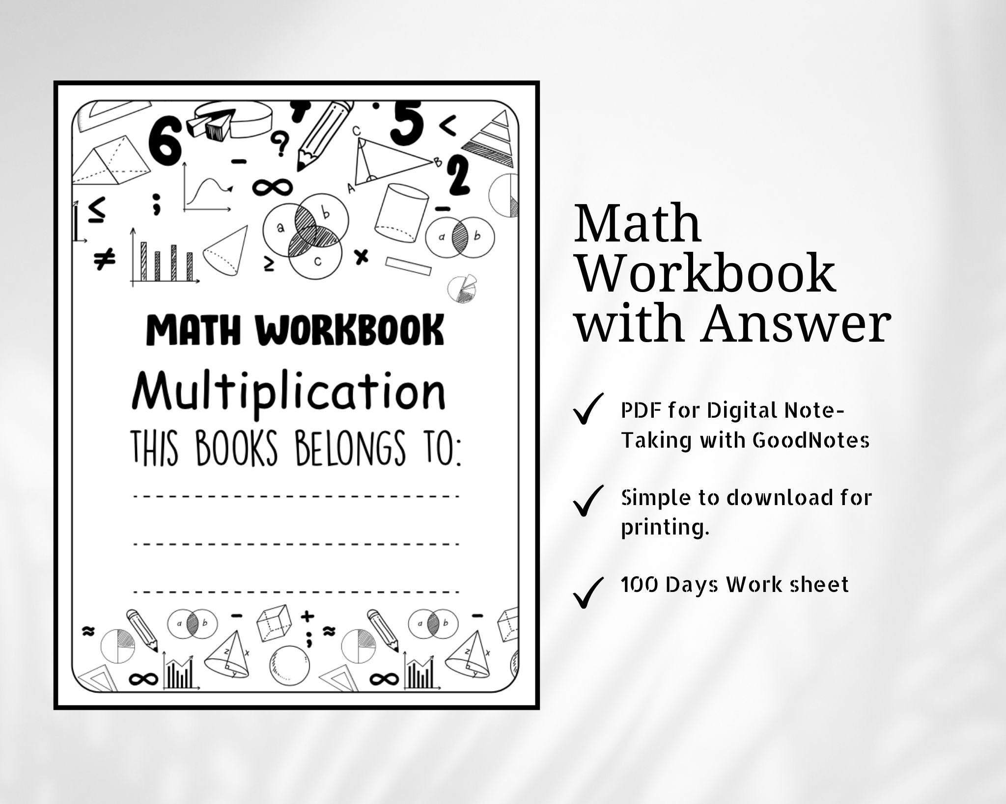 Math Multiplication Workbook With Answers | Printable| PDF| for Kids ...