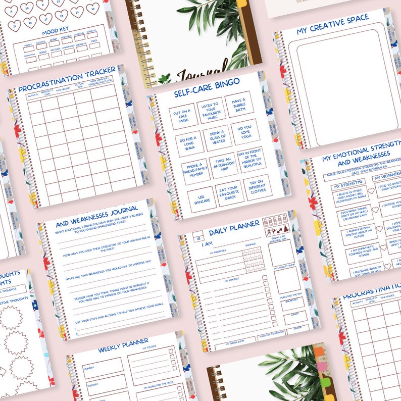 ADHD Self-care Digital Planner| Printable| Note-taking| Anxiety ...