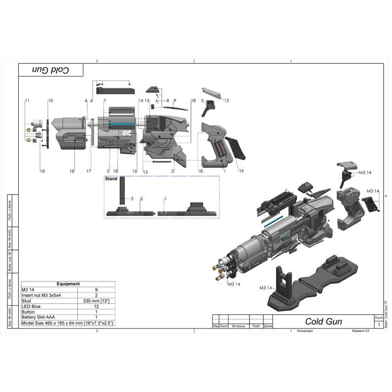 Cold Cannon Printable 3d Model STL CAD Bundle Commercial Use - Etsy