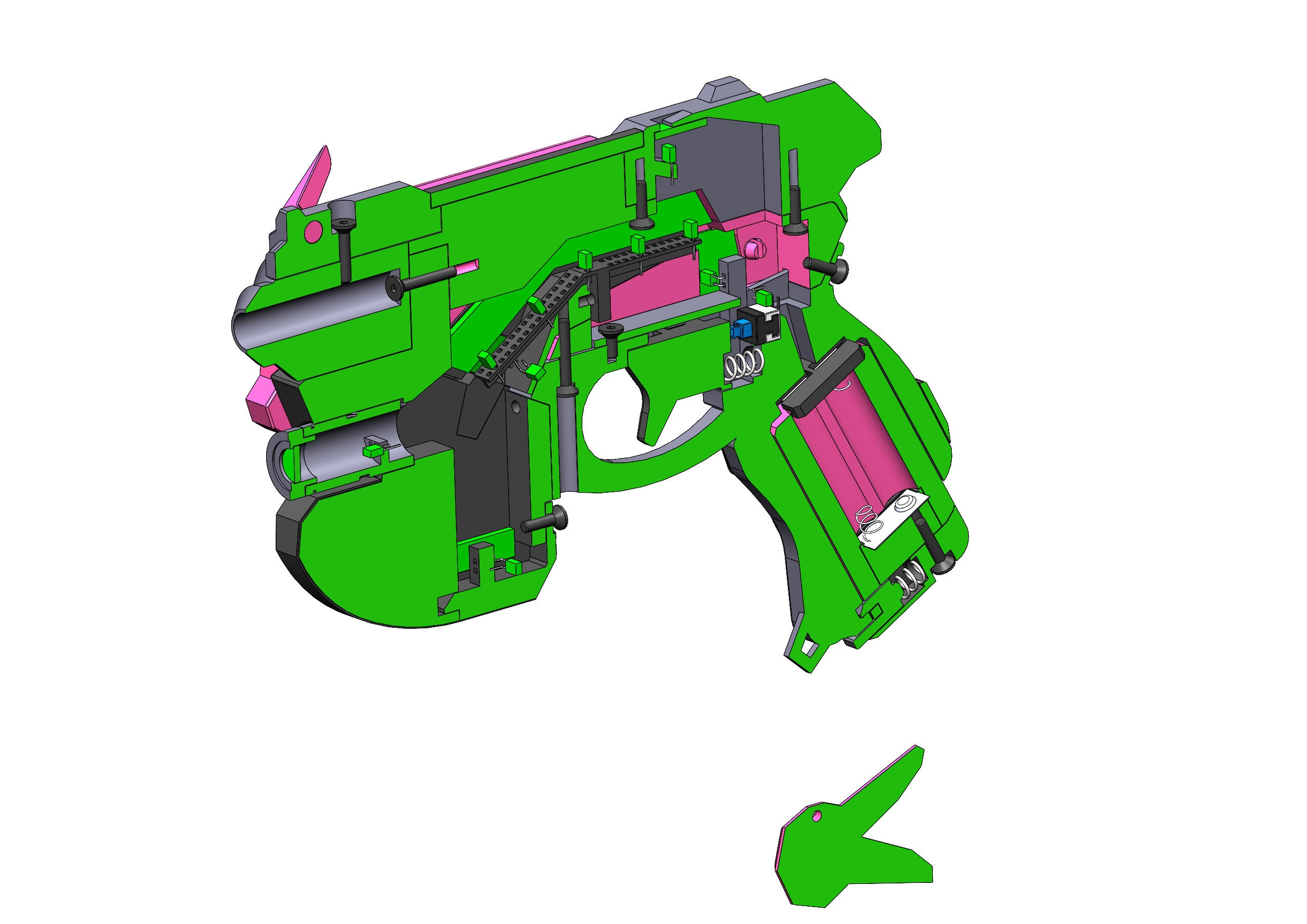 Dva Blaster Original Skin Printable 3d Model STL CAD Bundle Personal ...