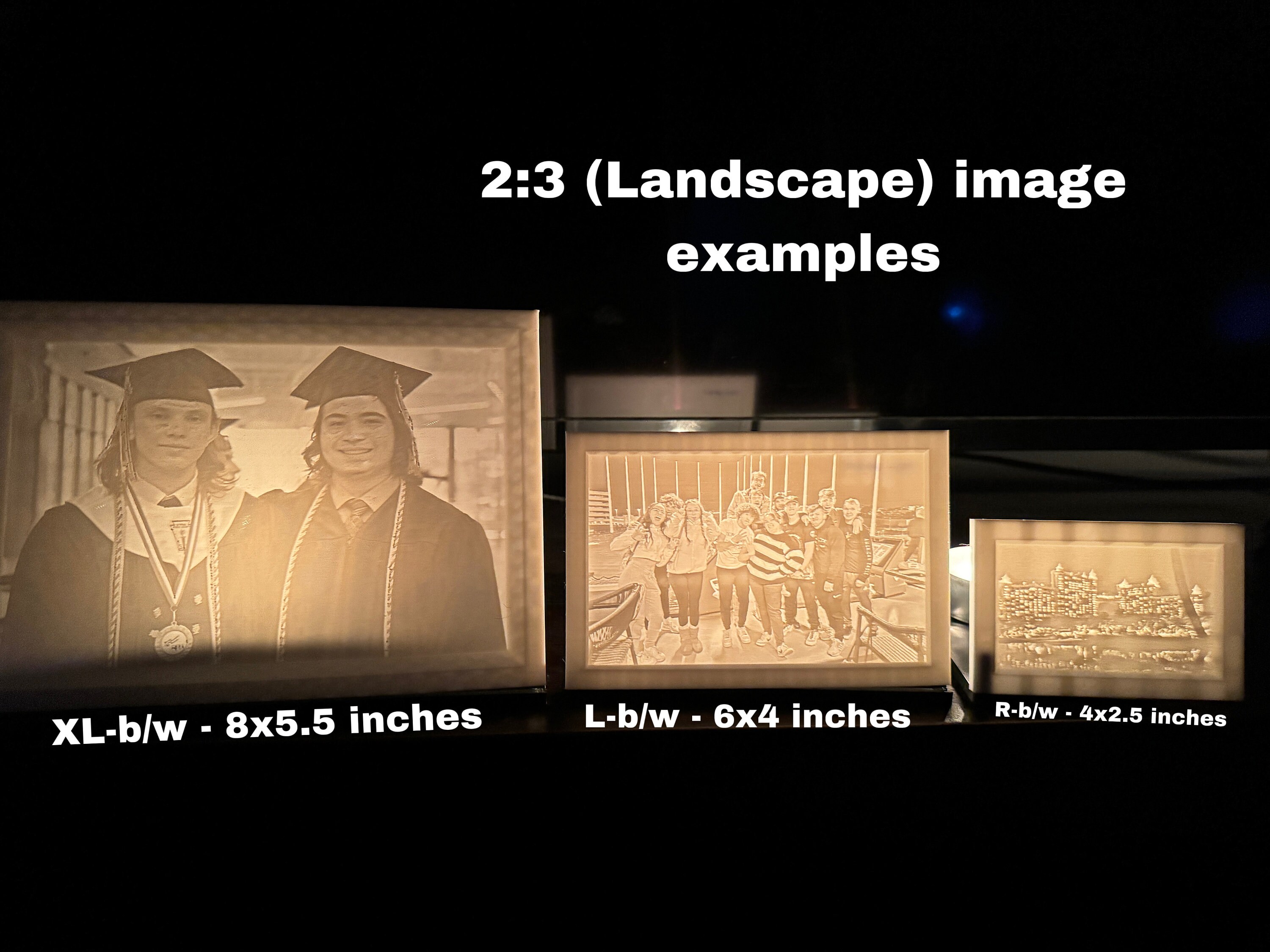 Personalized 3D Lithophanes Stand and Light Included Color, Collages ...