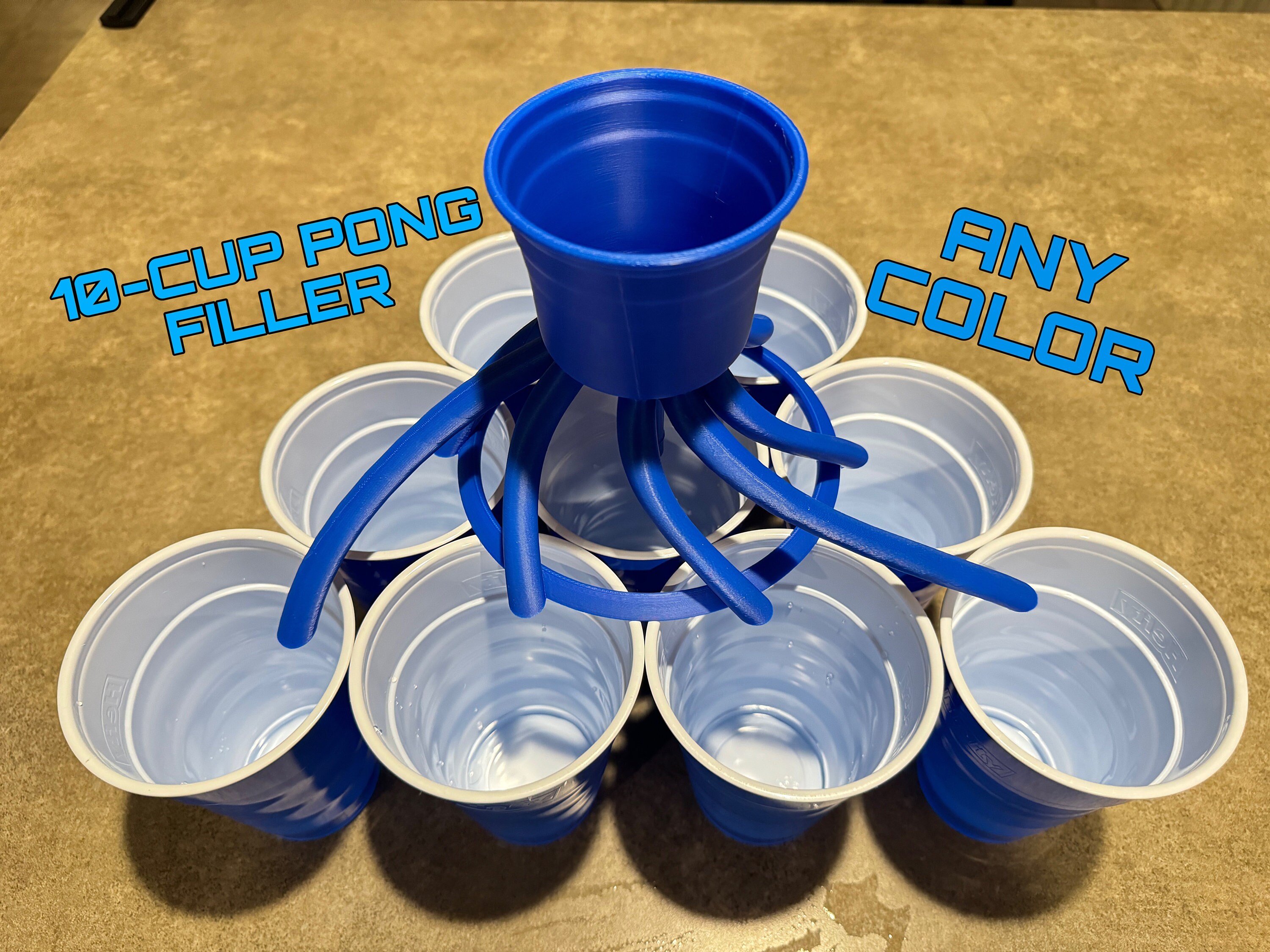 3D Printed Cup Pong Filler Perfect for Game Nights and Parties - Etsy