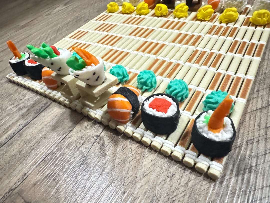 Sushi Chess Set – Bamboo Mat Board With Bento Box Storage - Etsy