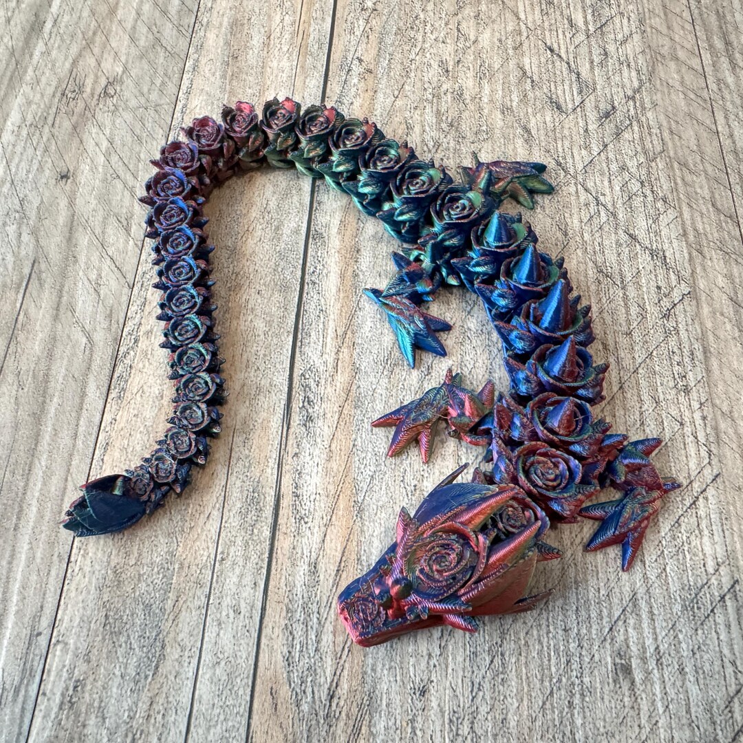 Rose Dragon | 3D Printed Fidget Toy - Etsy