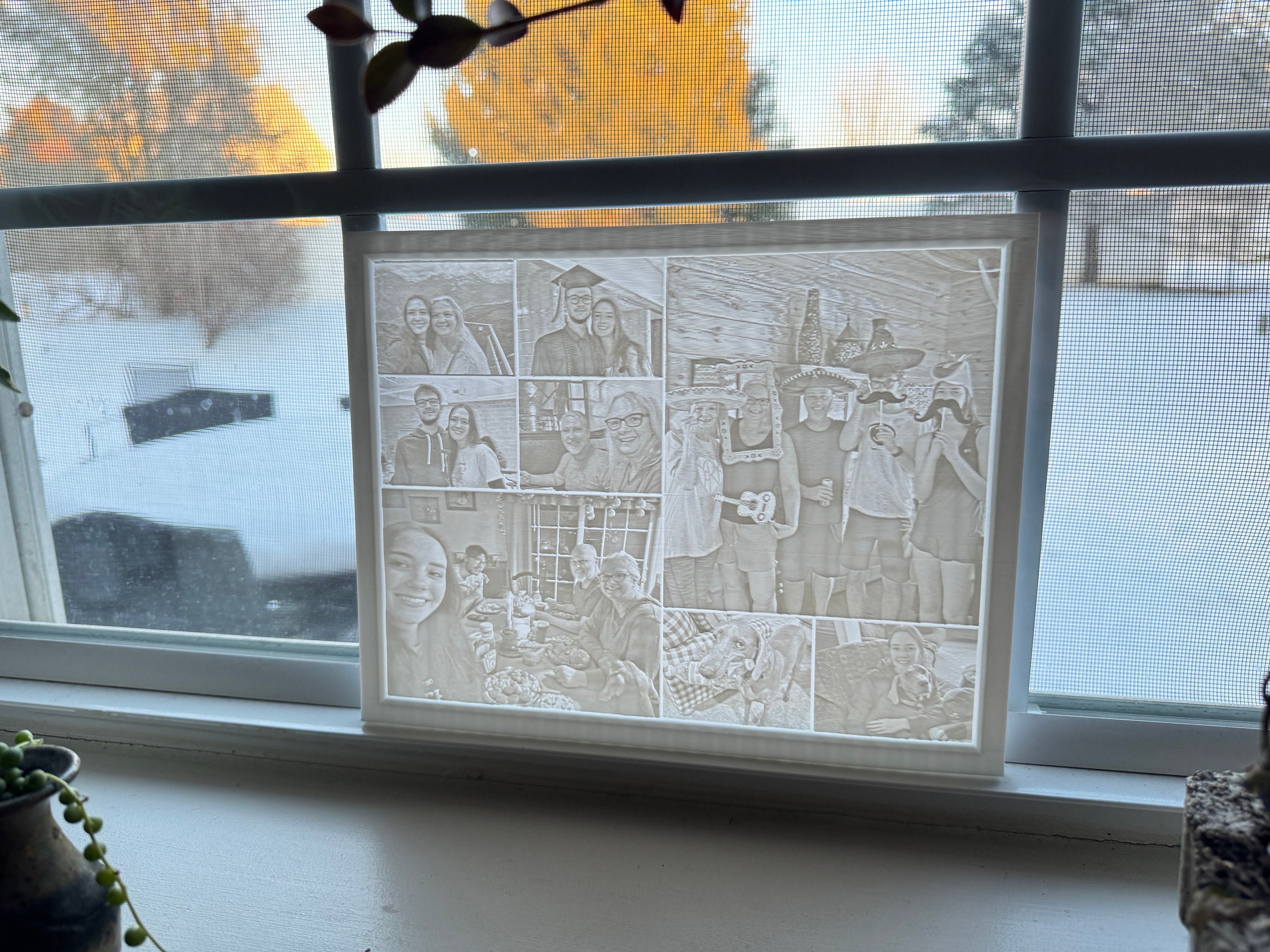 Personalized 3D Lithophanes Stand and Light Included Color, Collages ...