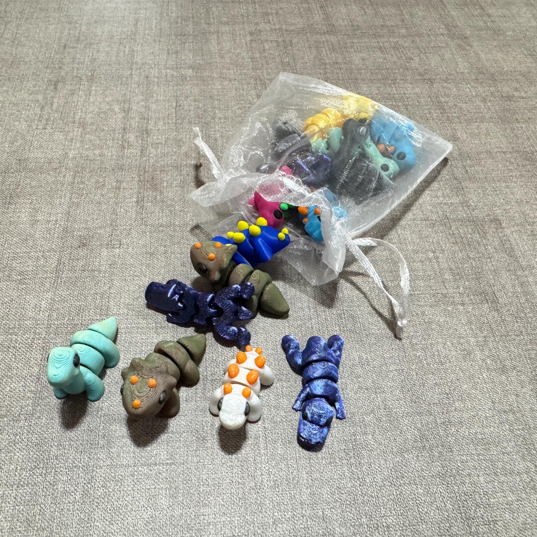 Bag O' Dinosaurs | 15-pack 3d Printed Wiggling Animals - Etsy