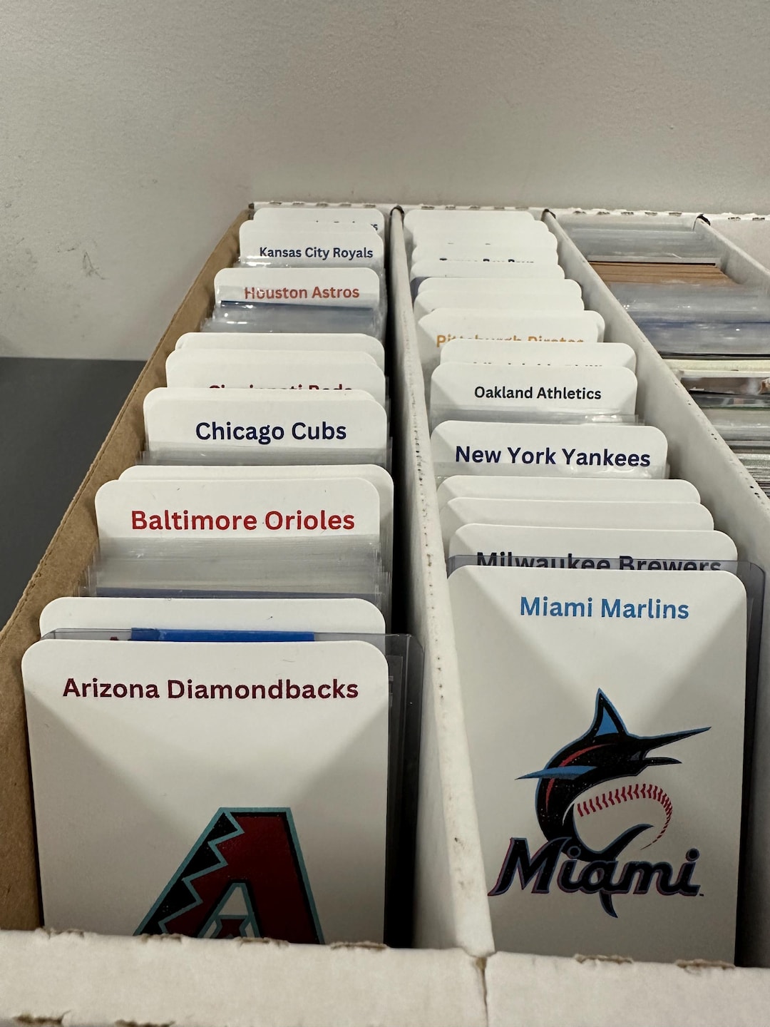 30 Baseball Card Dividers With 30 FREE MLB Team Logos Printed on Set - Etsy