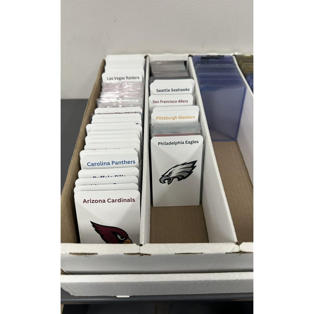 32 Football Card Dividers With 32 FREE NFL Team Logos Printed on Set - Etsy
