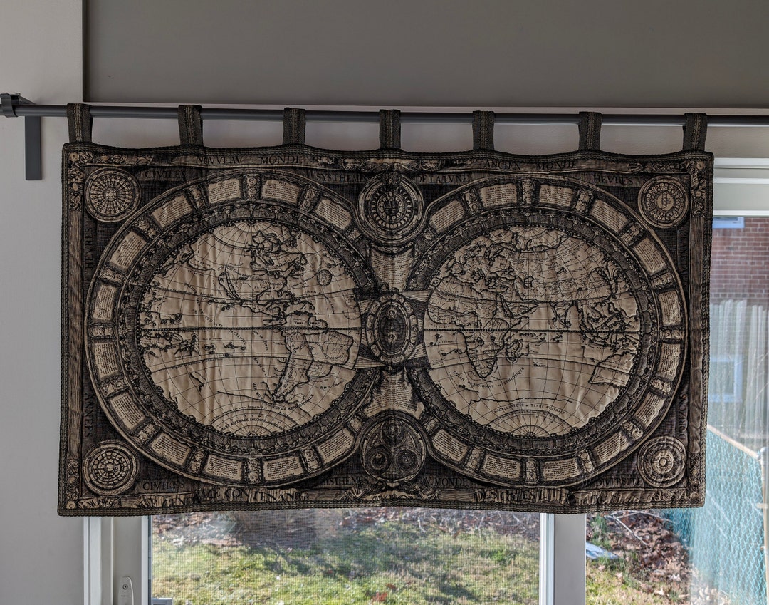 Vintage Old World Map Tapestry Wall Hanging - Etsy