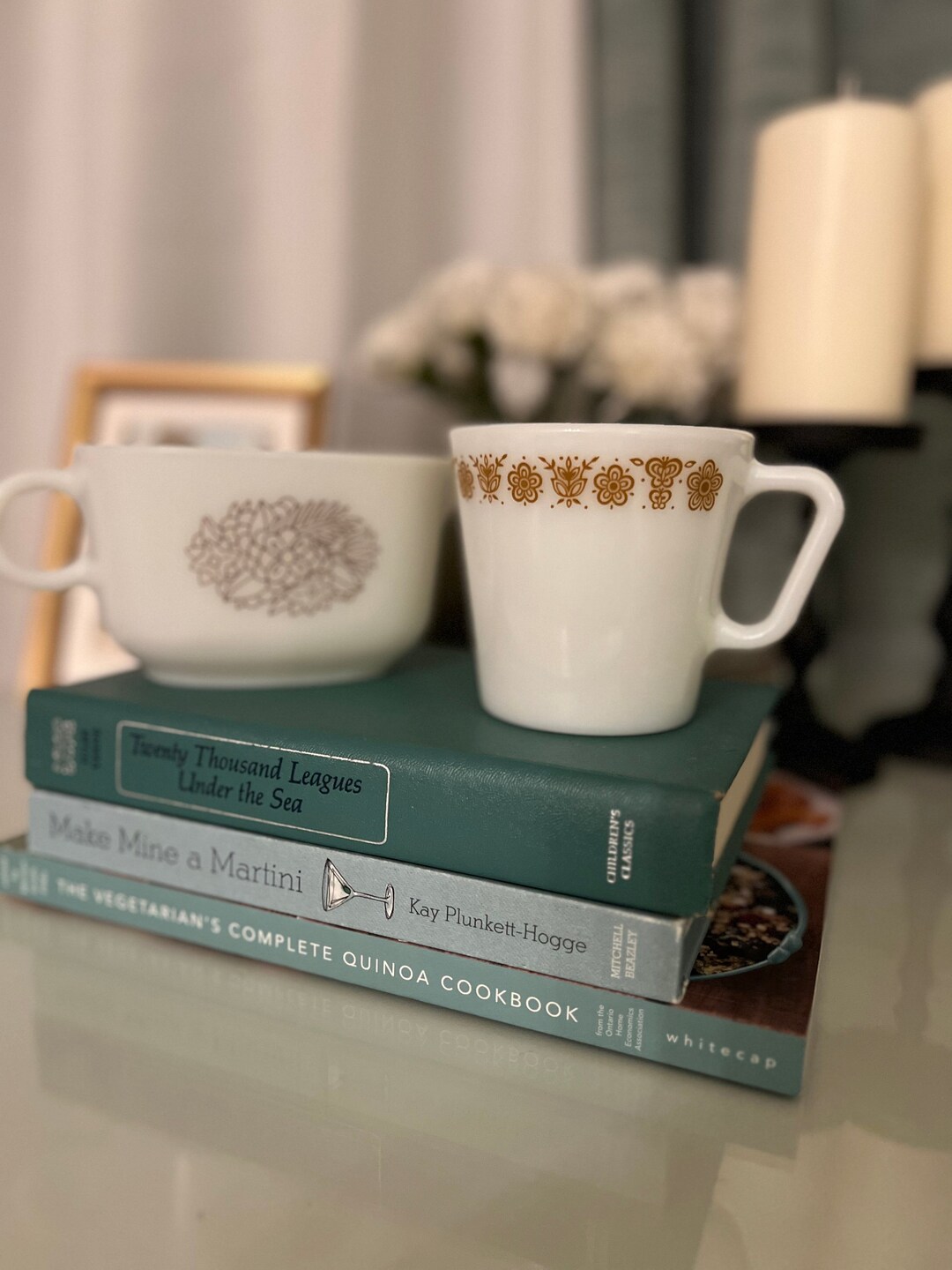 Vintage Pyrex Corning Coffee Cup Mug Butterfly Gold 1410 - Etsy