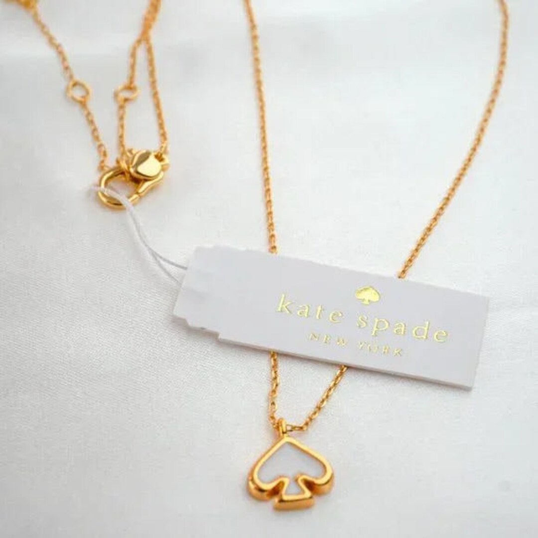 Kate Spade Everyday Spade Enamel Mini Pendant Necklace in White - Etsy