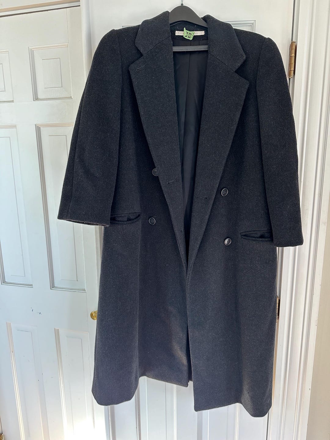 Vintage Perry Ellis Wool Trench Overcoat - Etsy