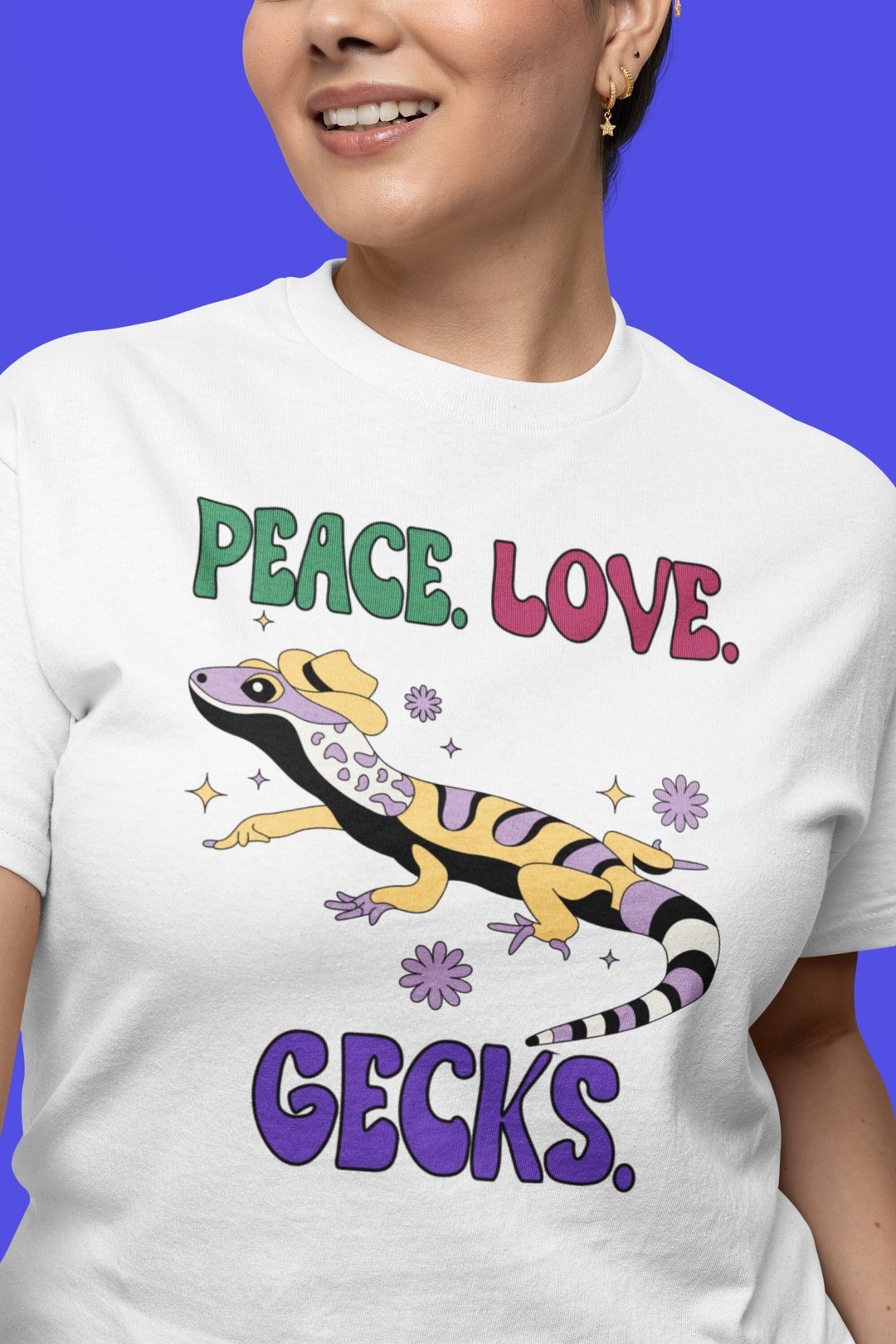 Peace Love Gecks T-shirt, Leopard Gecko Shirt, Gecko Lover Gifts ...