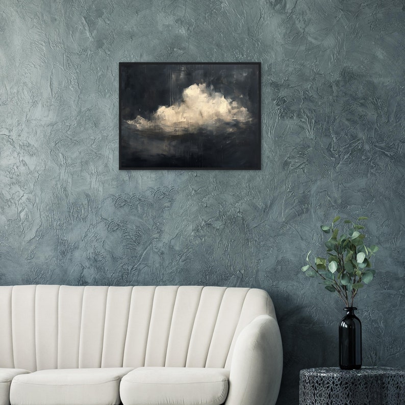 Moody Cloud Art Print, Clouds Canvas Wall Art, Moody Cloud Artwork Framed, Home Decor Gift ...