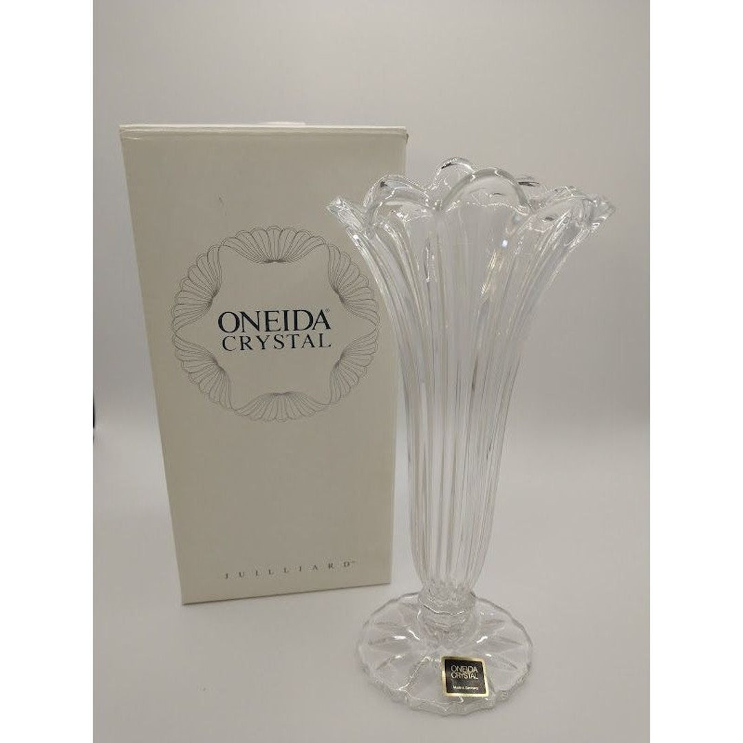 Oneida Crystal Juilliard Vase Made in Germany - Etsy