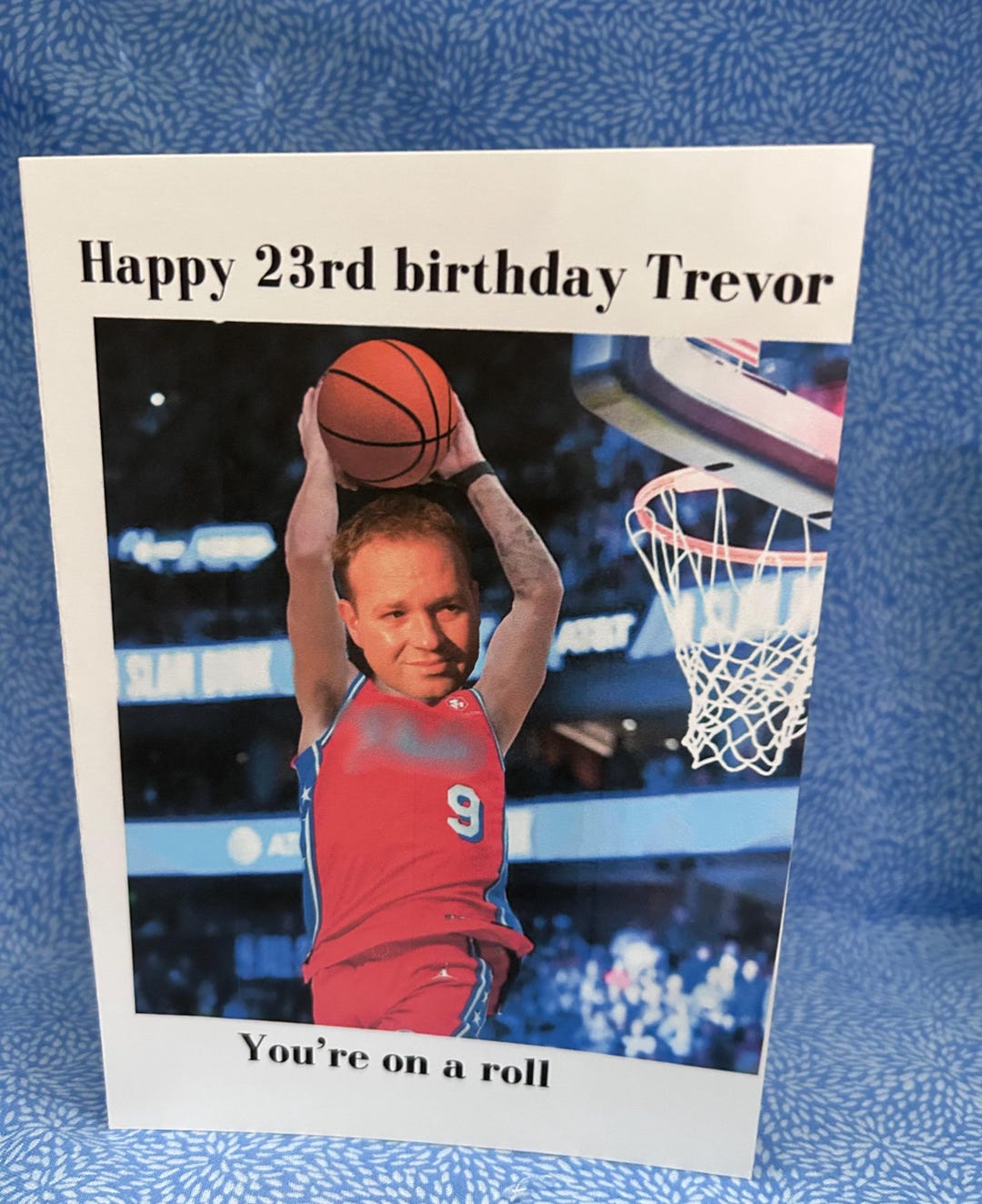 Personal Basketball Photo Birthday Card. Custom to Your Birthday Person ...