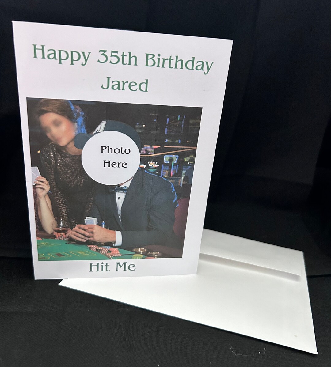 Customized Blackjack Players Card. Personalized Keepsake Birthday Card ...