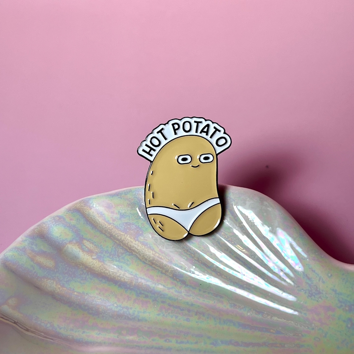 Funny Potatoes Enamel Pin Hot Fire Underwear Butt Cigarettes Sunglasses ...
