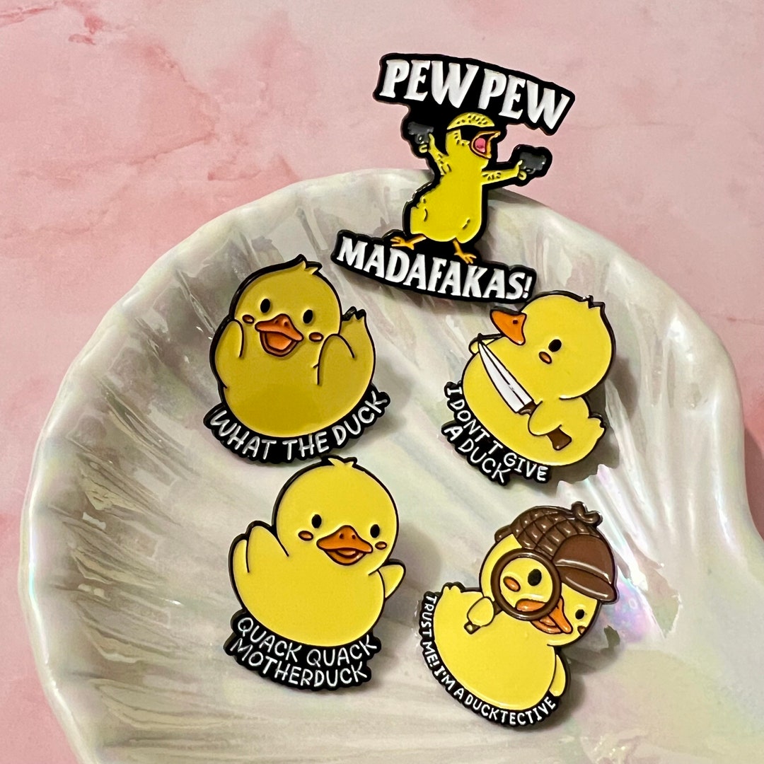 Quirky Duck Enamel Lapel Pin - Funny Gift for Duck Lovers and Besties ...