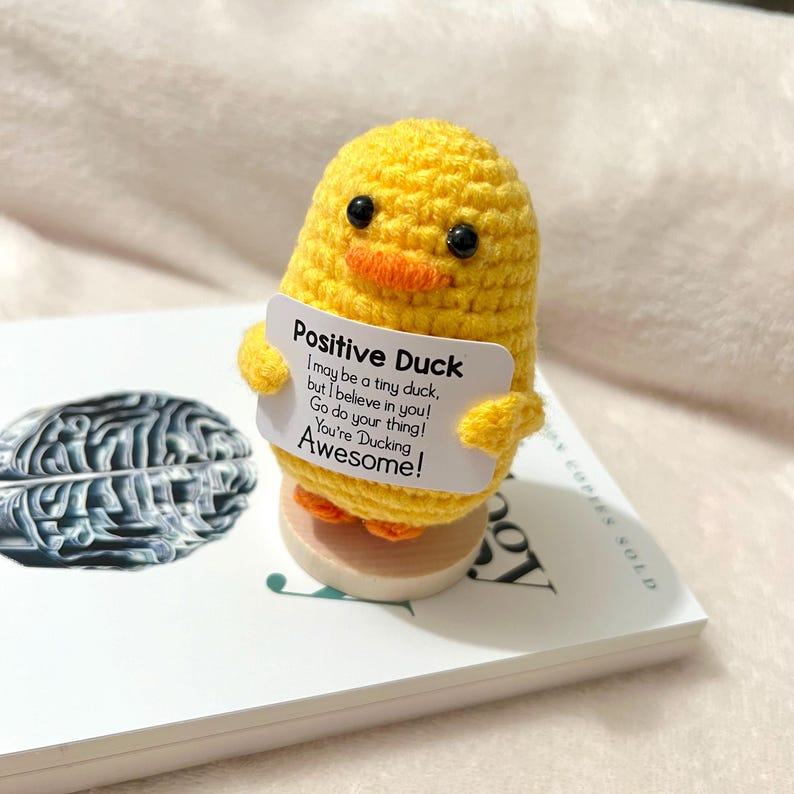 FREESHIP | BASE INCLUDED | Personalized Duck Emotional Support Crochet ...