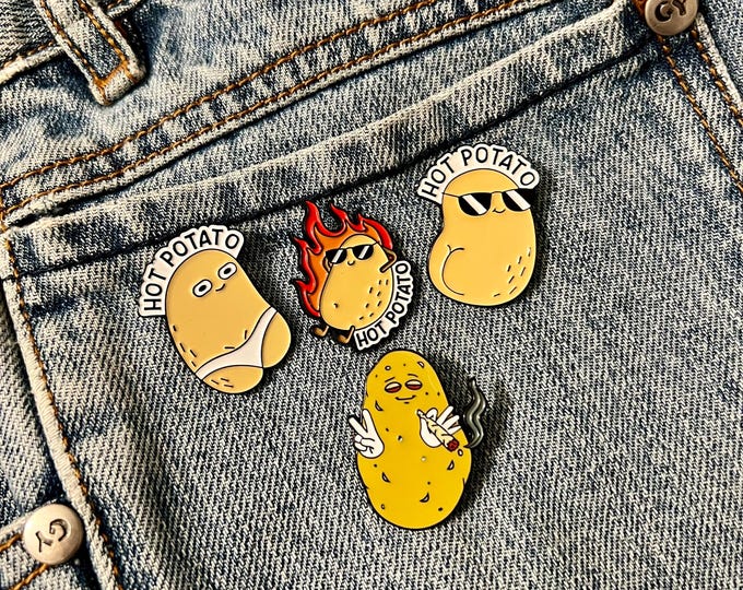 Kawaii Potatoes Mini Enamel Pin Set - Etsy