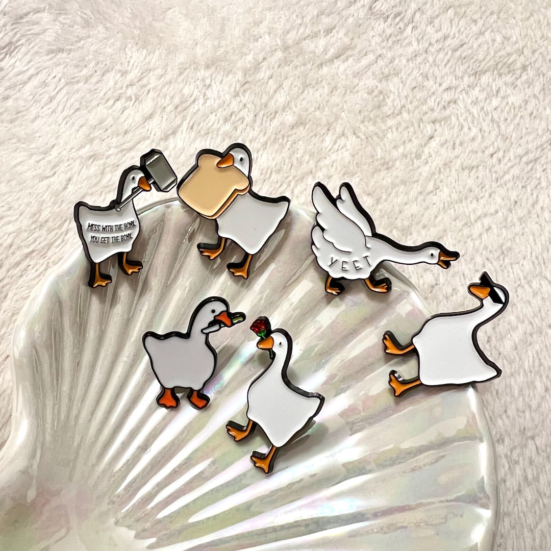Cute Knife Duck Enamel Pin - Unique Lapel Pin for Your Funny Duck ...